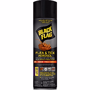 Black Flag Flea & Tick Killer for Upholstery & Pet Bedding Aerosol, 16-Ounce