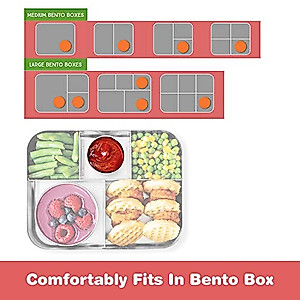 Salad Dressing Container To Go, 4x1.6oz Stainless Steel Condiment Containers with Lids, Premium Silicone, Leakproof and Reusable Small Containers with Lids