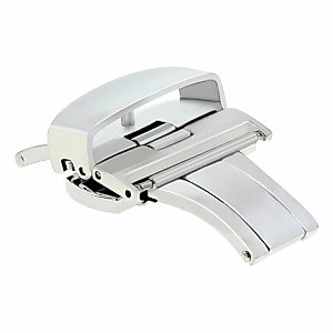 Ewatchparts BUCKLE CLASP 20MM COMPATIBLE WITH IWC PILOT PORTUGUESE WATCH LEATHER STRAP BAND SHINY