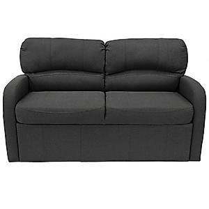 RecPro 65" Jack Knife RV Sleeper Sofa with Arms | RV Furniture | Zero Wall Hugger | Cloth (Fossil)