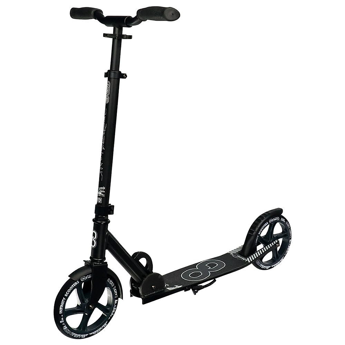 Crazy Skates Foldable Kick Scooter - Kick Scooters for Adults, Teens and Kids with Carrying Strap - Fast Folding, Adjustable Handlebars and Lightweight - Sydney Scooter (SYD) - Black