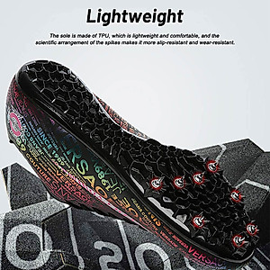 KAINASHI Women's Track and Field Shoes Breathable Athletics Sprint Spikes Light Training Sneakers Lace Up Professional Running Nail Spikes Shoes