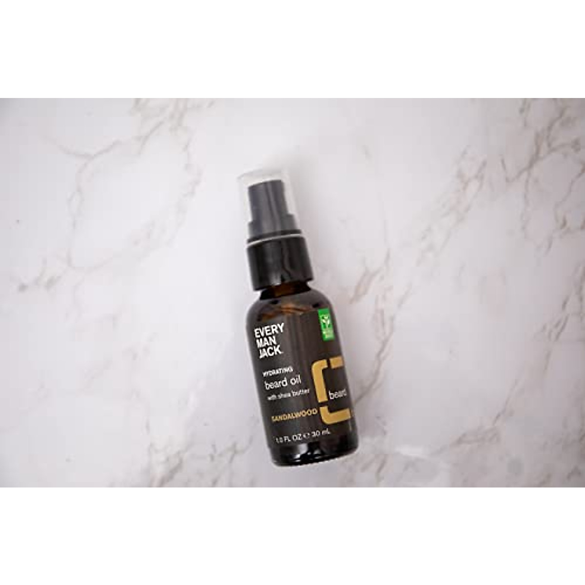 Every Man Jack Mens Beard Oil - Subtle Sandalwood Fragrance - Deeply Moisturizes and Softens Your Beard and Adds a Natural Shine - Naturally Derived with Shea Butter- 1.0-ounce Twin Pack