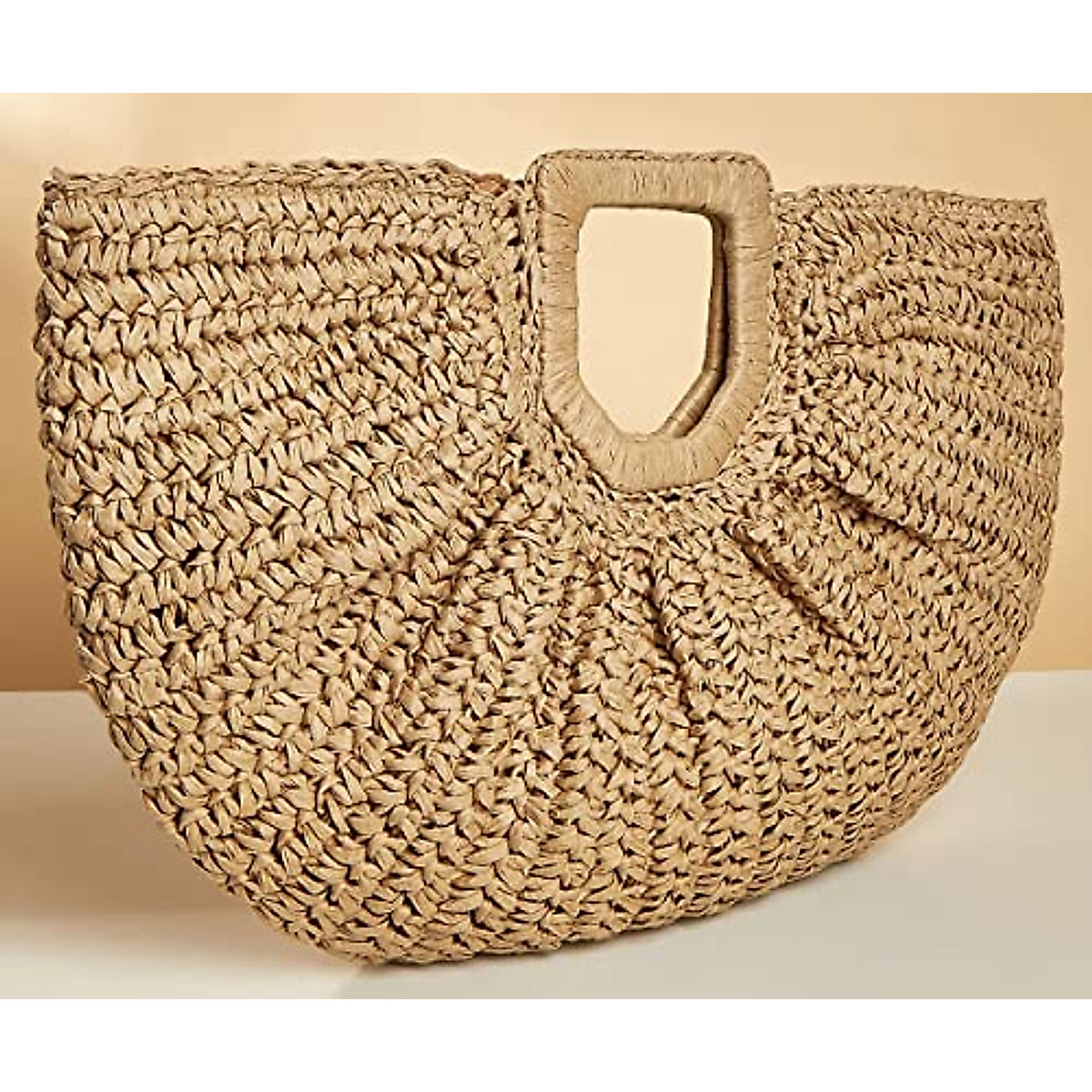 Straw Beach Bag for Womens Summer Handwoven Straw Travel Beach Tote Bags Stylish Straw Totes Handbags 2023