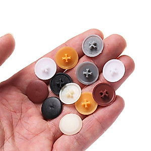 100 Pcs Screw Cap Covers Assortment Kit, Plastic Self-Tapping Caps Hole Covers for Phillips Screws Head, Cabinet, Decoration Tapping(11MM,White)