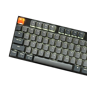 Keychron K8 Hot-swappable Wireless Bluetooth/Wired USB Mechanical Keyboard with Gateron G Pro Blue Switch/White LED Backlight/N-Key Rollover, Tenkeyless 87-Key Computer Keyboard for Mac Windows