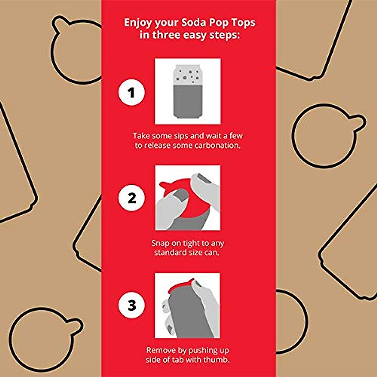 Soda Pop Tops - 12 Pack Can Lid Covers, Assorted