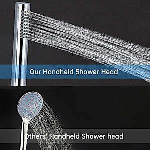 G-Promise All Metal Dual Shower Head Combo | 8" Rainfall Shower Head, Handheld Shower Wand | Smooth 3-way Diverter | with Adjustable Extender - An Upgrade of Shower Experience (Polished Chrome)