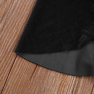 Mubineo Toddler Baby Girl Basic Plain Velvet Skirt Casual Tutu Skirts (Black, 12-18 Months)