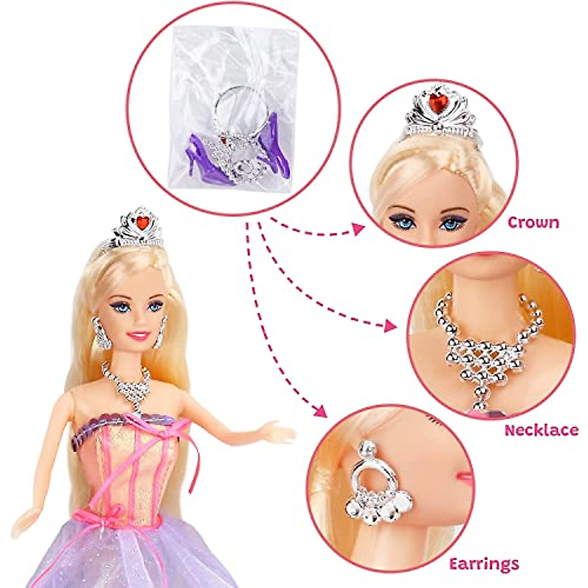 Color Changing Unicorn & Princess Doll Set for Girls