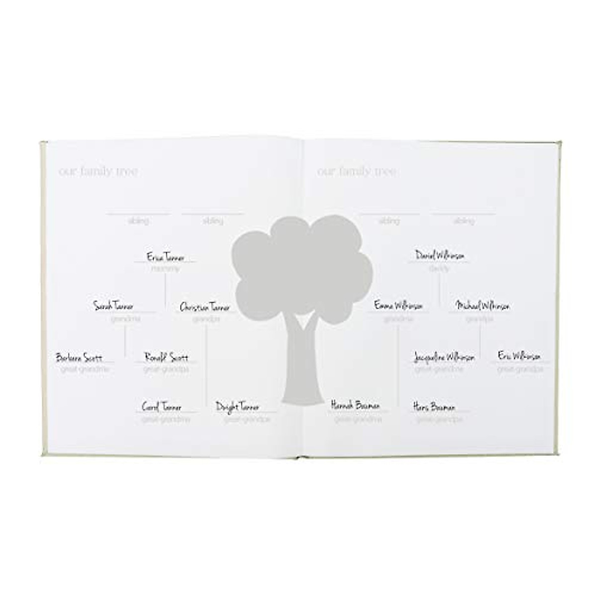 Pearhead Linen Baby Memory Book and Clean-Touch Ink Pad, Gender-Neutral Baby Accessory, Baby Milestones Photo Album, 50 Fill In Pages, New and Expecting Parents, Linen Ivory