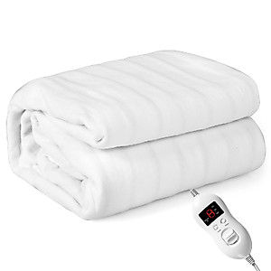 GORELAX Heated Mattress Pad Twin Size, Electric Mattress Pad Cover w/ 8 Heating Settings,4 Auto Shut Off Settings & Single Control, Bed Warmer Heater w/Deep Pocket, Machine Washable, ETL certificated