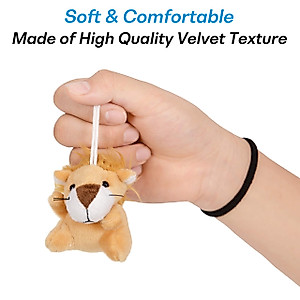 Maliweg 16-Pack Mini Animal Plush Toy Set, Soft Plush Toys for Kids Party Favors, Keychain Ornament,Birthday Party Supplies,Prize Rewards