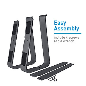 Macally Aluminum Laptop Stand for Desk - Works with all Macbook /Pro/Air & Laptops between 10” to 17.3” - Sleek and Sturdy Laptop Riser - (ASTANDSG), Space Gray