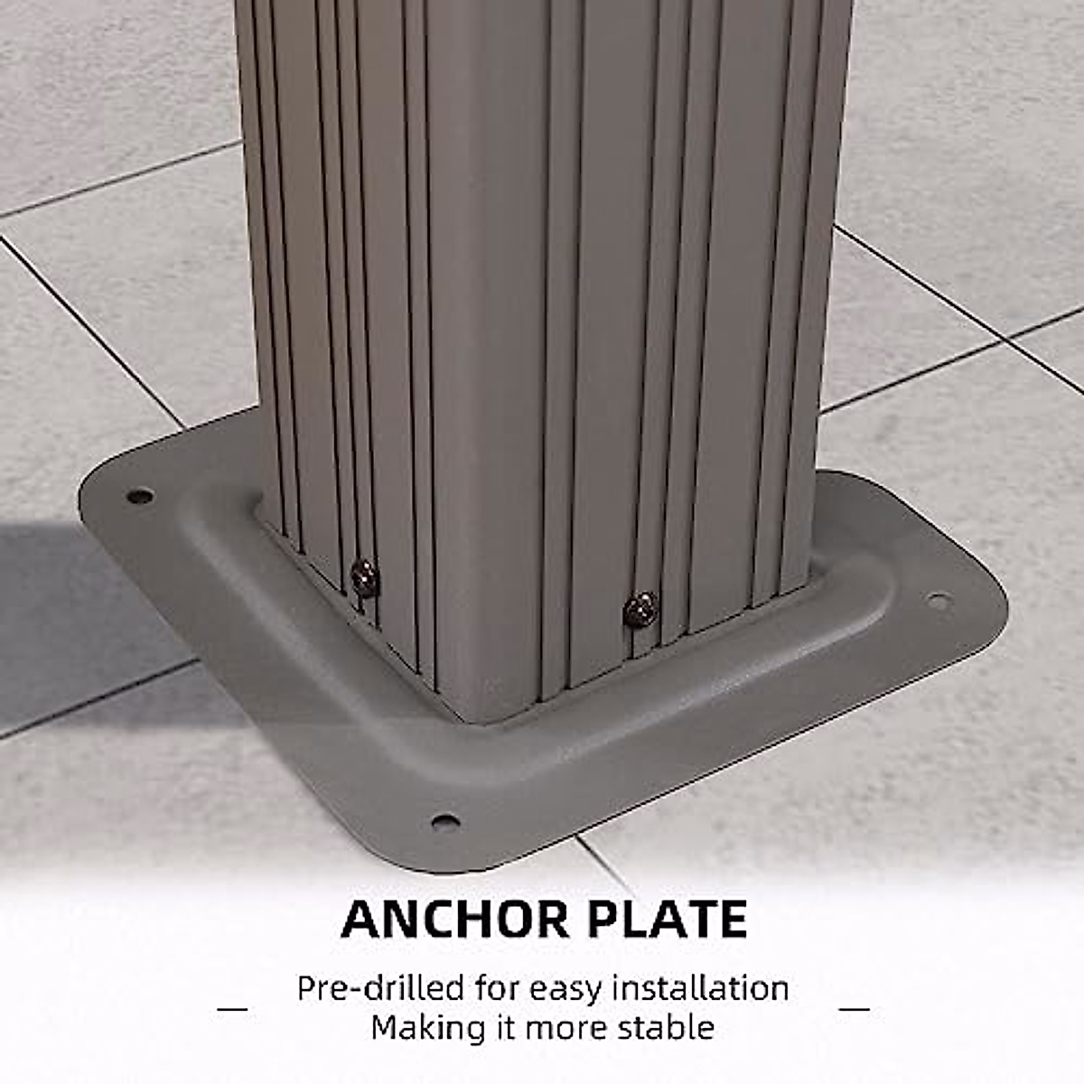 PURPLE LEAF 12' x 16' Hardtop Aluminum Gazebo with Double Metal Roof Heavy Duty Permanent Gazebo for Patio Deck Lawn Garden All Weather Outdoor Pavilion Gazebo, Light Grey