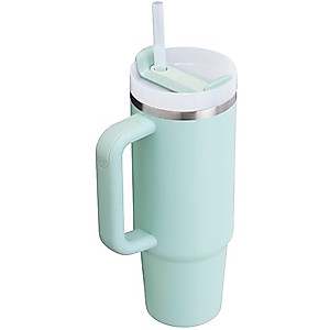 Stanley Quencher H2.0 Tumbler with Handle and Straw 30 Ounces | Flowstate 3-Position Lid | Cup Holder Compatible for Travel | Insulated Stainless Steel Cup | BPA-Free | Seafoam