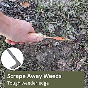 Weed Puller and Patio Paver Weeding Tool Set - Two Classic, Heavy Duty, Stainless Steel Weeding Tools with Beautiful Wooden Handles - by Truly Garden