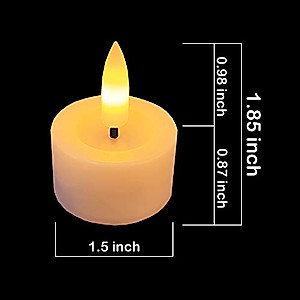 6 Packs 3D Black Wick Led Flameless Battery Operated Tea Lights Candles with Remote Control,Romantic Valentine's Day Decor Flickering Votive Tea Light Candle for Special Night,Fake Timer Tealight