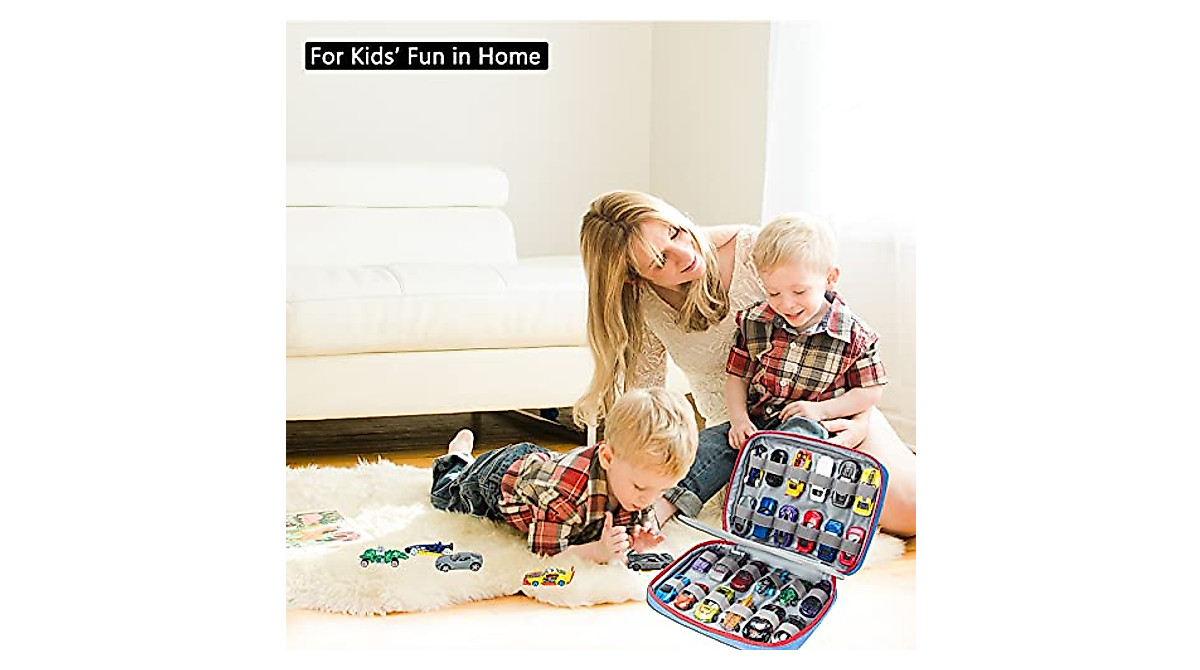 KISLANE 24 Toy Cars Storage Case for Hot Wheels & More