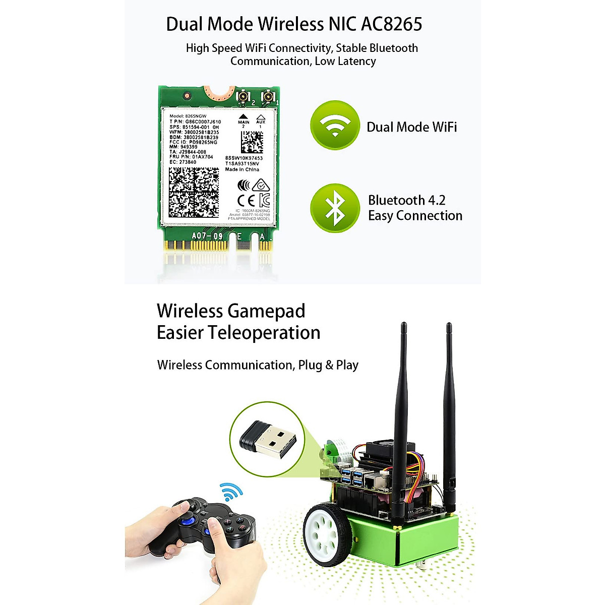 Waveshare JetBot AI Kit, AI Robot Based On Jetson Nano, Includes Waveshare Jetson Nano Dev Kit 4GB (NOT Support Nano 2GB)