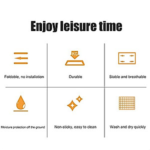 L-ELEGANT Foldable Raised Pet Bed,Portable Elevated Dog Bed with No-Slip Feet,Breathable Sturdy Pet Cot Mesh Fabric for Indoor Or Outdoor Use-Red 62x62x15cm