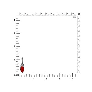 Silvershake 14X7mm Created Marquise Shape Red Coral 925 Sterling Silver Filigree Solitaire Pendant