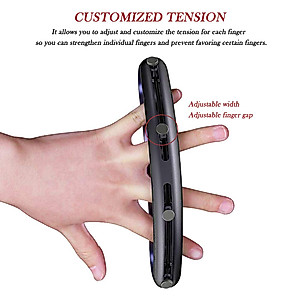 FOVERN1 Guitar Finger Expansion, Finger Sleeve Finger Force Span Practing Trainer TooL Training Bands for Guitar Bass Piano Finger Speed System Musical Instrument Accessories