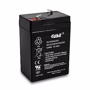 Casil 6V Battery Compatible with Power Wheels and Moultrie Feeder 6 Volt Rechargeable Battery for Ride On Toys, 6V4.5AH/20HR Emergency Battery, 3FM4.5 6V4AH Deer Feeder Battery