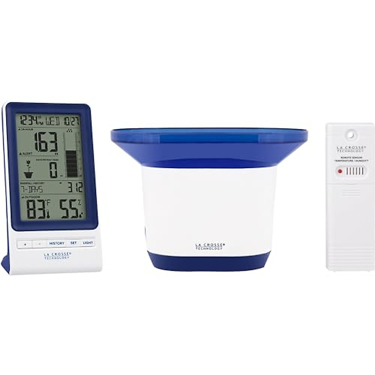La Crosse Technology 724-1415BL Wireless Rain Station with Temperature and Humidity