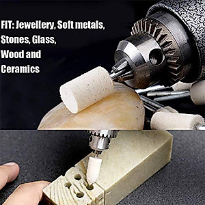 Polishing Buffing Wheel for Dremel Polishing Kit,Point & Mandrel Kit,for Dremel Rotary Tools - Accessories Kit Fit - 1/8 Inch Shank（111Pcs）