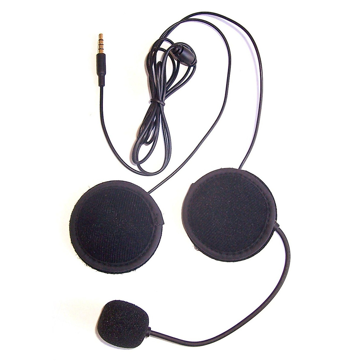 KOKKIA Sports/Motorcycle Helmet Stereo Earphones + Microphone (Black Cables): Attach to iPods/iPhones/iPads/Music/Audio Devices with 3.5mm Audio Jack.