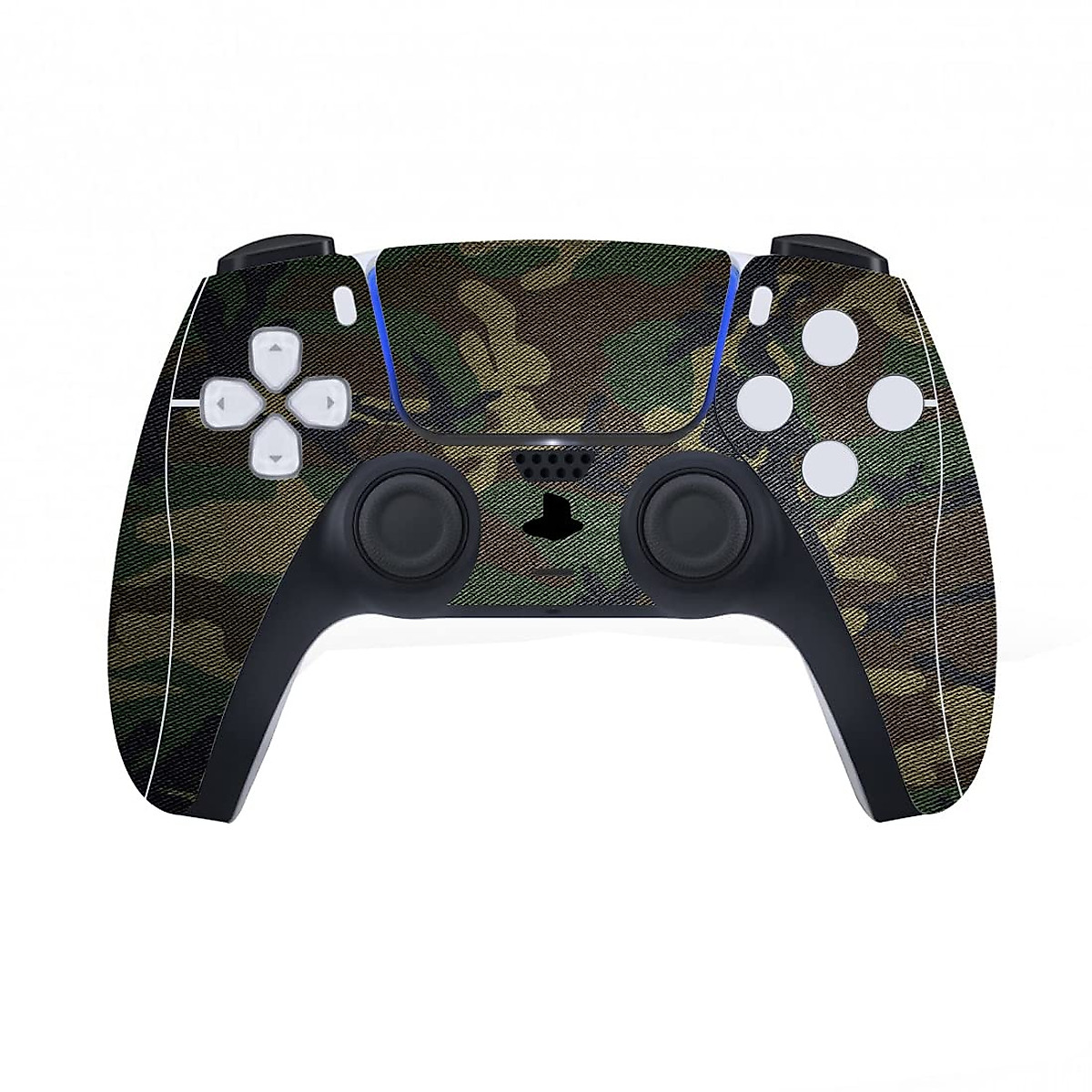 PlayVital Army Green Camouflage Full Set Skin Decal for ps5 Console Digital Edition, Sticker Vinyl Decal Cover for ps5 Controller & Charging Station & Headset & Media Remote