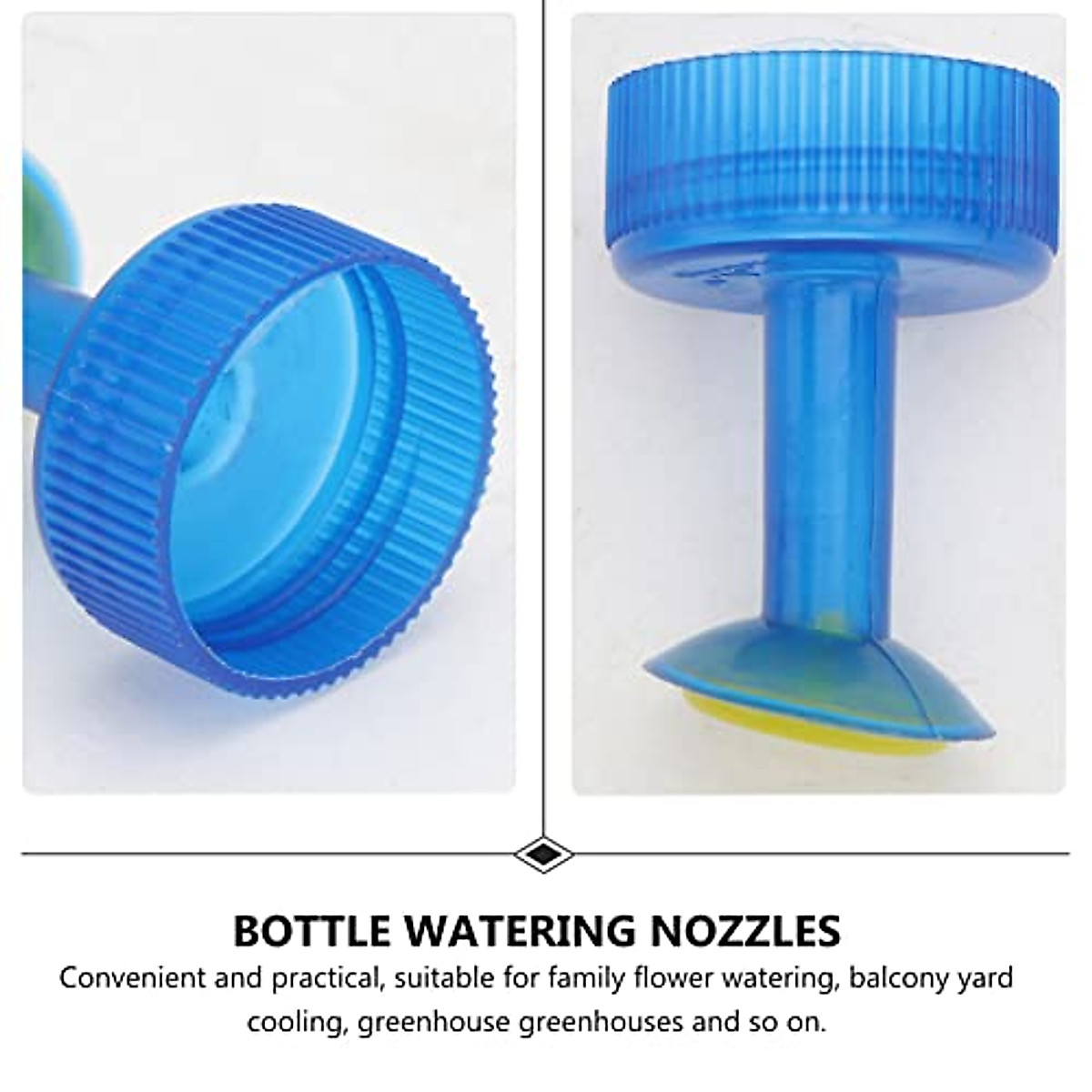 Hemoton 20pcs Water Bottle Cap Sprinklers Nozzle Plastic Bottle Watering Spout Portable Household Watering Sprinkler Heads for Seedlings Bonsai Vegetables Random Color