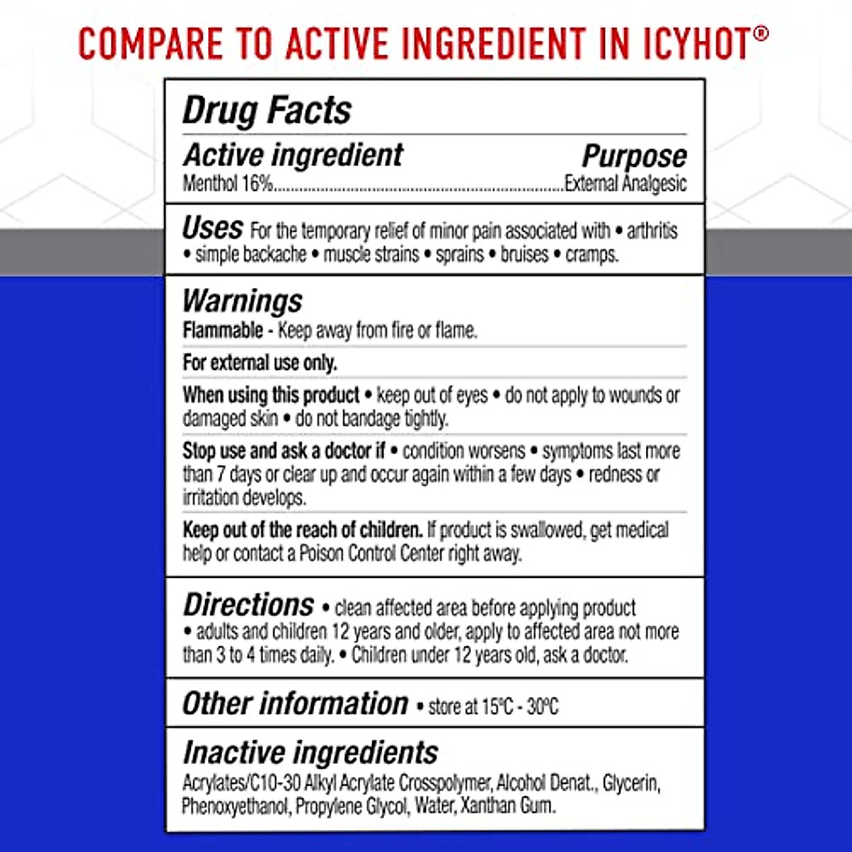 DCH Labs Cool & Heat Roll-On Pain Relief for Arthritis, Backaches, Muscle Strains, and Sprains - 2.5 oz (3-Pack)