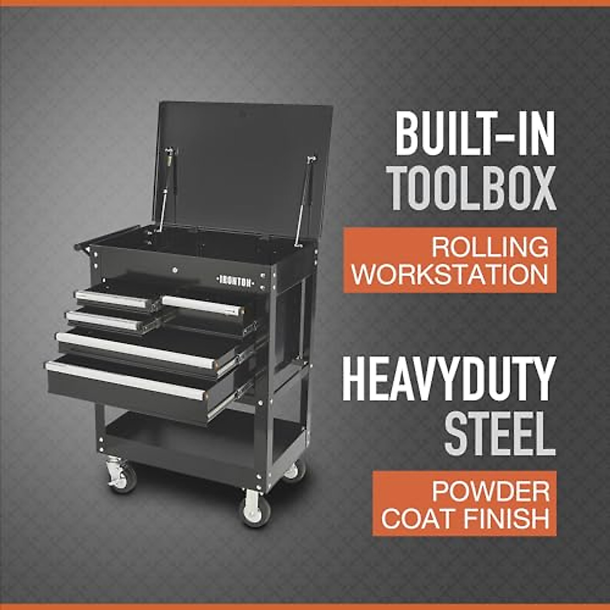Ironton 30in. 5-Drawer Mechanic's Tool Cart - 33-7/8in.L x 17-5/8in.W x 39-1/8in.H, 700-Lb. Capacity