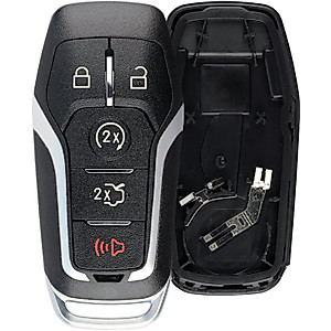 KeylessOption Keyless Entry Remote Smart Key Fob Shell Case for Ford Fusion Mustang Edge M3N-A2C31243800