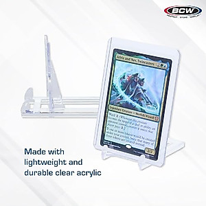 BCW 2-Piece Card Display Stands - 20 ct | Showcase Top Loaders, Magnetics, Screwdowns |Trading Card Display| Card Display Stand | Card Stand | Semi Rigid Card Holder Stand | Clear Plastic Stand
