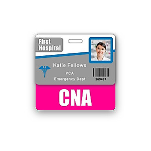 CNA Badge Buddy Horizontal w/Height & Weight Conversion Charts (Pink)
