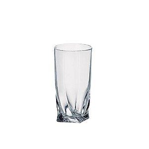 Barski - Hiball Glass - Crystal - Highball - Glasses With a Twist On The Bottom - 11.75 oz. - Made in Europe - Set of 6