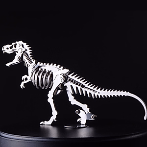 JOMIOD 3D Metal Puzzle Tyrannosaurus Rex Model Kit, Mechanical Metal Model Kits, 3D Puzzles to Build for Adults Brain Teaser Puzzles Toys, DIY Animal Art Craft Decoration