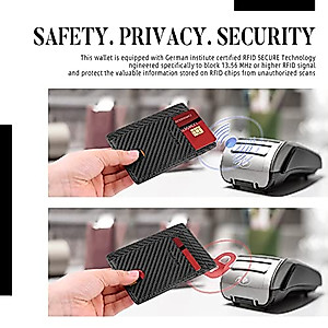 FirstVIP Ultra Slim Wallet for Men - Genuine Leather, RFID-Blocking, Lightweight, Includes Card Holders, Fade Resistant