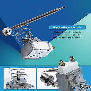 RX-2-24 Thermostat for Fryer 3/8" Mpt Stuff Box, 00-913153 Thermostat RX Series Millivolt Thermostat RX-10-24 compatible with ROBERTSHAW, compatible with Adcraft deep Fryer, 200-400F