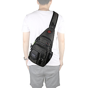 Vanlison Crossbody Sling Bag Backpack for Men & Women Black