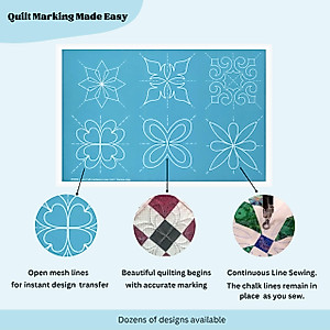 Full Line Stencil - Score of Four Motif Stencil, Continuous Line Template for Free Motion Quilting, Domestic Machine Quilting, Hand Quilting, Long-Arm Quilting (30692)