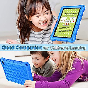 All-New Fire 7 Tablet Case, 7” 12th Generation (2022 Release),Fire 7 Tablet Case for Kids,ANTIKE Light Weight Anti-Slip Shock-Absorption Tablets Cover for Amazon Kindle fire 7 Tablet,Blue