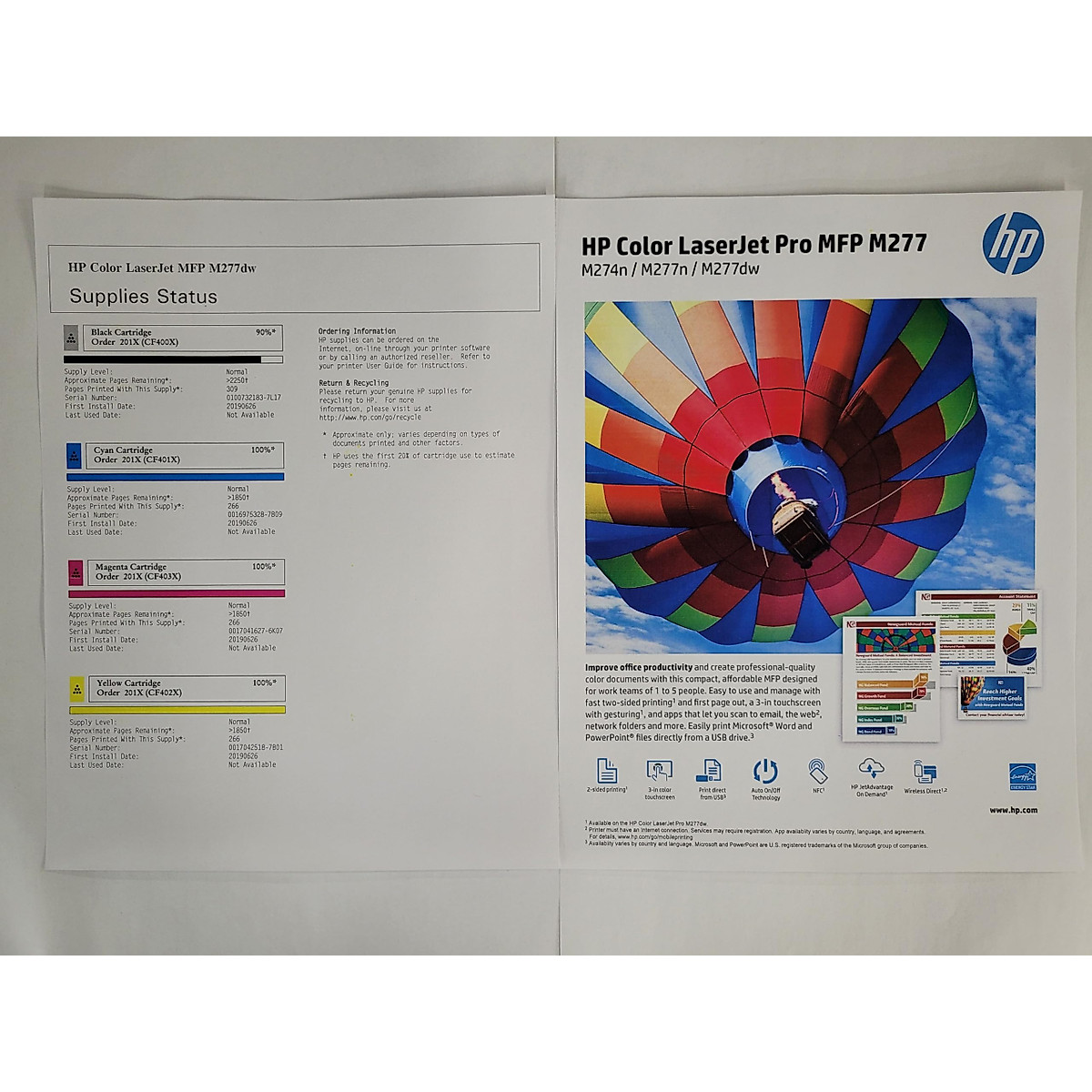 Renewed HP Color LaserJet Pro M277DW M277 Laser All-In-One Machine B3Q11A USB|Network|Wireless duplex With 90 Days Warranty
