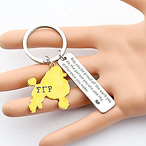 BAUNA Sorority Keychain SGRho Inspired Greek Sorority Jewelry (Sorority Keychain)