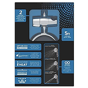 Neo Anystream VSR-233010 6-Spray Polished Chrome Dual Shower Head 2.5-GPM (9.5 LPM)