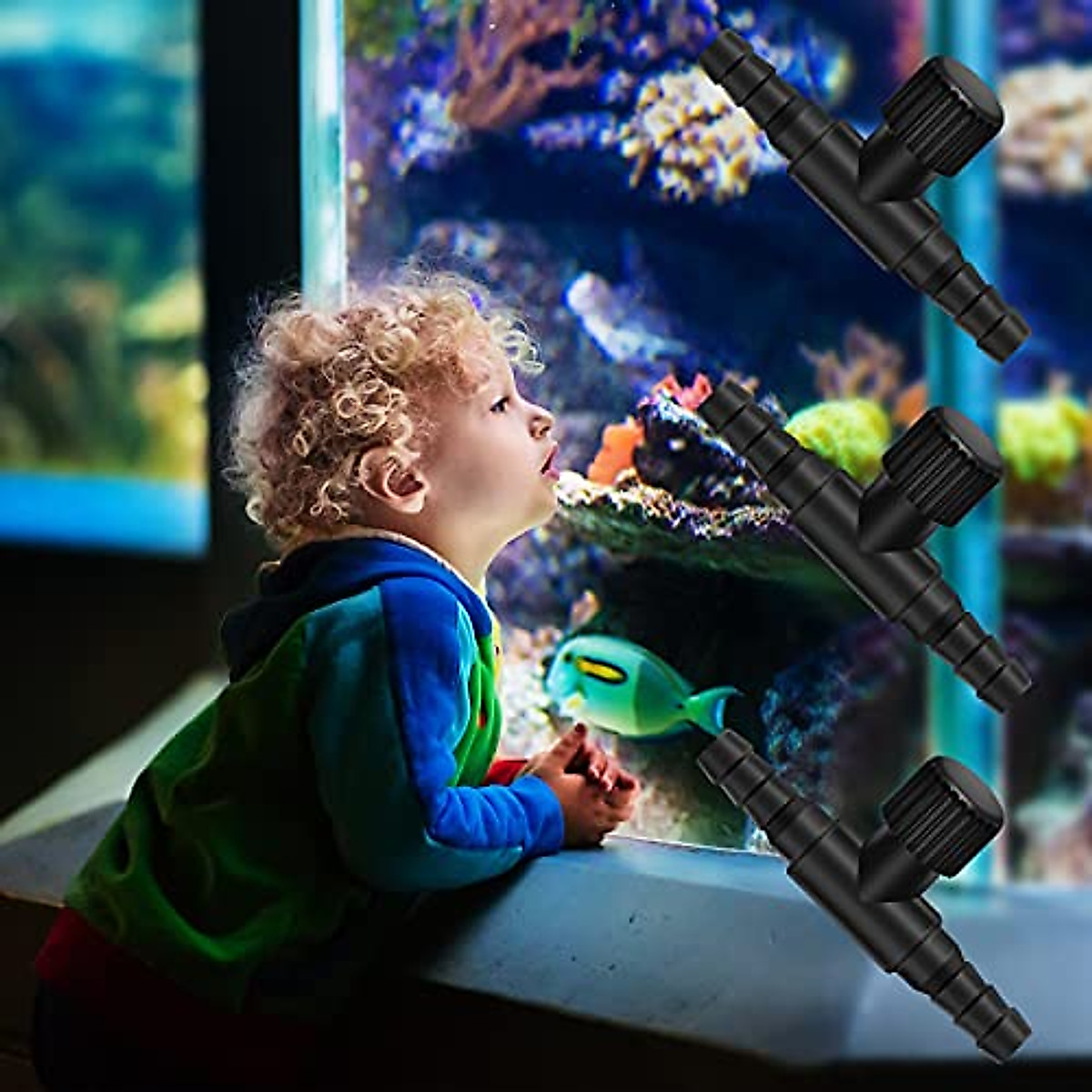 30 Pieces Aquarium Air Valve, Air Pump Control Valves Air Pump Single Way Plastic Air Flow Control Regulator for 4 mm Hose Air Line Tubing Connector