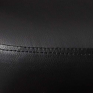 Boss Office Products Leather Sled Base Side Guest Chair, Black